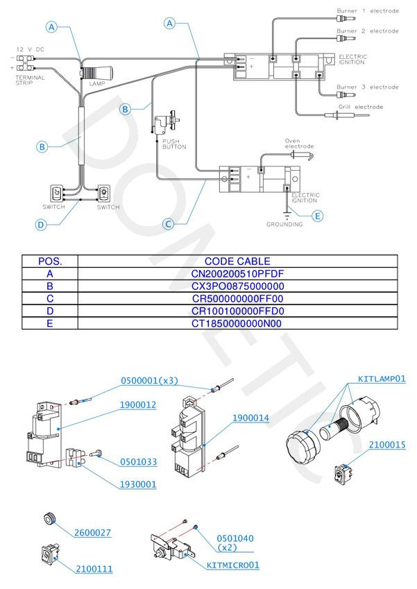 Dometic Kit Wiring | Dometic Spares | Leisureshopdirect
