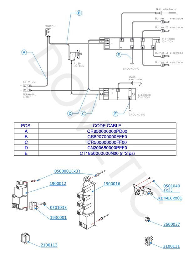 Dometic Kit Wiring Harness Ignition | Dometic Spares | Leisureshopdirect